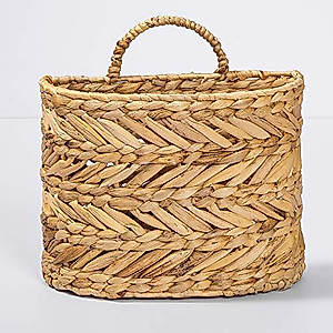 Artera Wicker Hanging Basket - 30cm x 13 cm Small Woven Fern Hanging Basket Flower Plants, Water Hyacinth Woven Basket