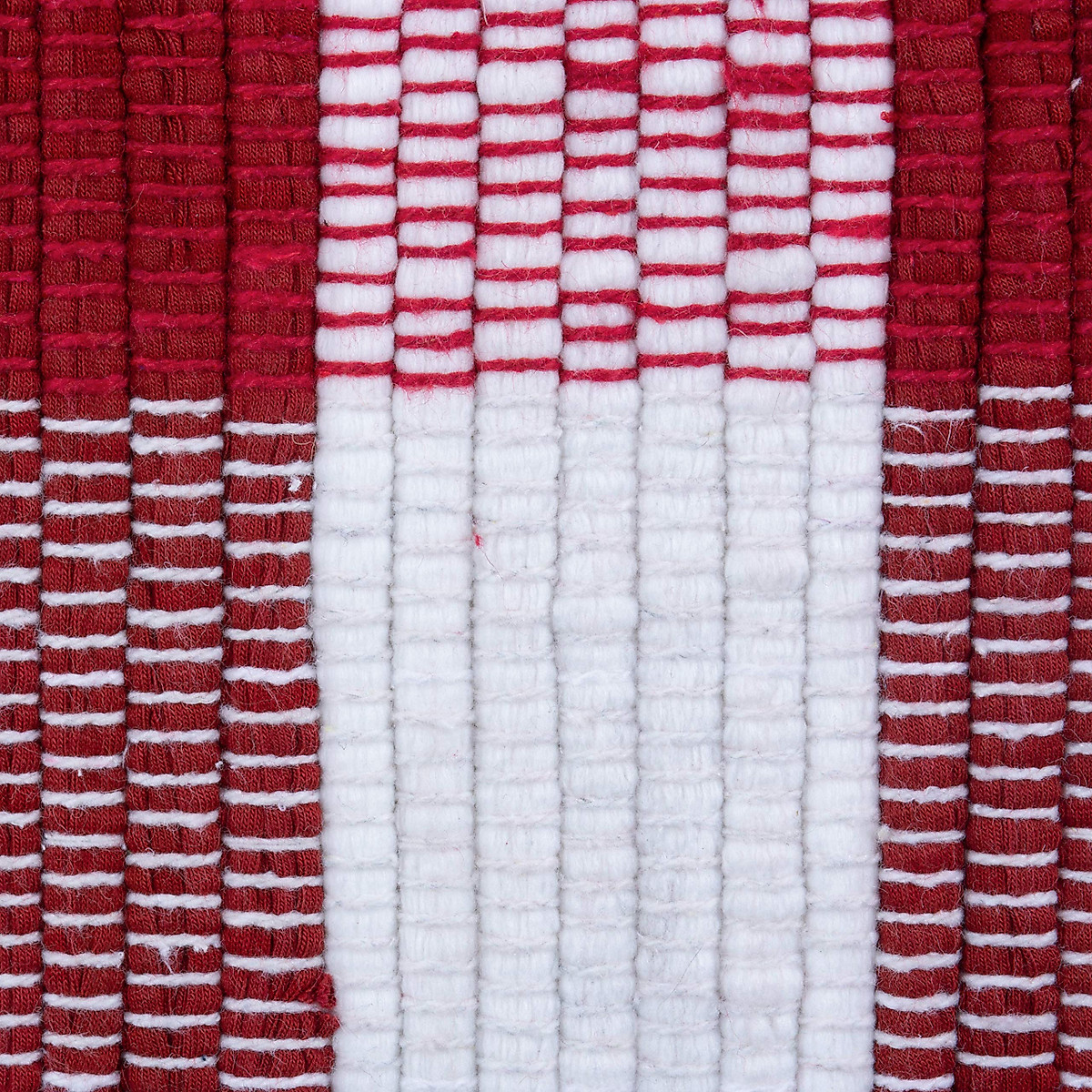 DII Buffalo Check Rug Collection, Hand Dyed Reversible Chindi Rug, 26x40, Red