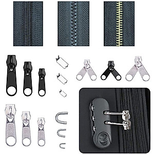 Zipper Repair Kit Zipper Replacement,85 pcs Zipper Replacement Accessories with Zipper Install Pliers Tool and Zipper Pulls , for Bags, Jackets, Jeans,Tents, Luggage and Sleeping Bag