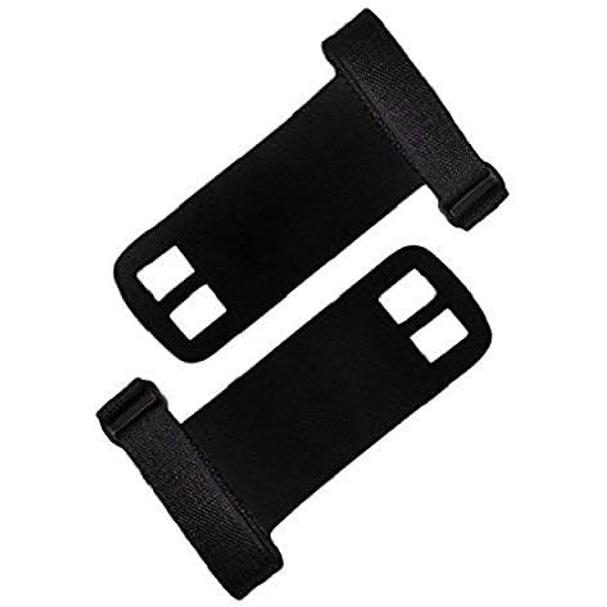WODFitters Textured Leather Hand Grips for Cross Training, Kettlebells, Powerlifting, Chin Ups, Pull Ups, WODs & Gymnastics - with Grips Storage Pouch (Black, Small - Fits up to 4")