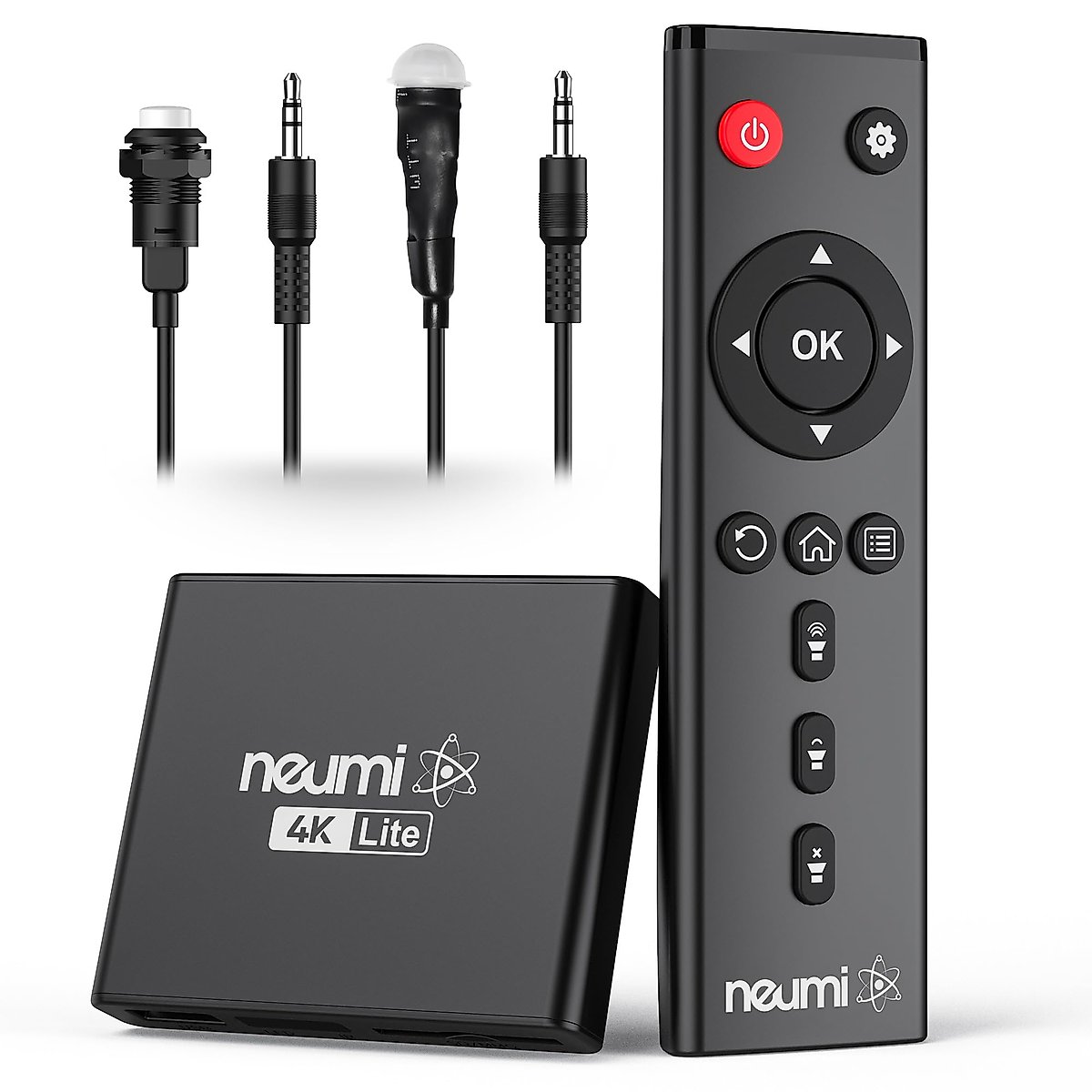 NEUMI Atom 4K Lite Ultra-HD Digital Media Player with Motion Sensor and Push Button Trigger Bundle, Plays 4K/UHD Videos from USB Drives and SD Cards, HEVC/H.265, HDMI, Automatic Playback and Looping