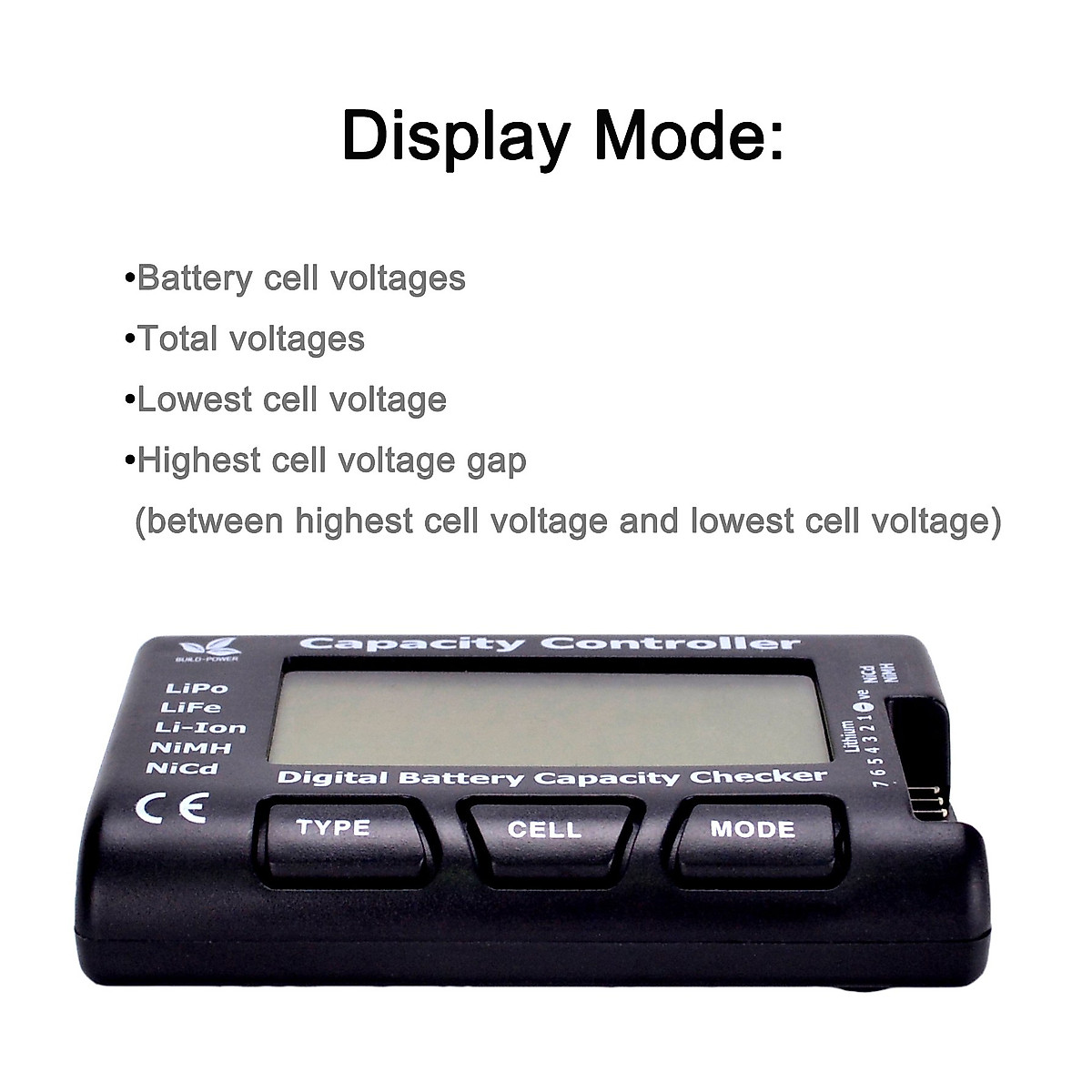 FPVking RC CellMeter-7 Digital Battery Capacity Checker Controller Tester for LiPo LiFe Li-ion NiMH Nicd