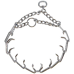 Herm Sprenger Ultra-Plus Prong Dog Training Collar Steel Chrome Plated Dog Prong Collar 3.0 mm x 22", Pinch Collar for Dogs, Dog Correction Collar