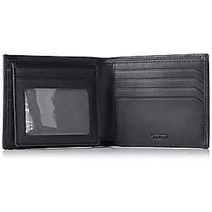 TUMI Nassau Global Removable Passcase Wallet with RFID Lock for Men - With 2 Cash Sleeves and 8 Card Pockets - Black Texture