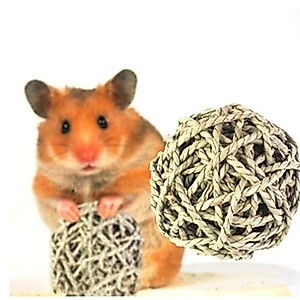 ZALING 1Pcs Rabbits Bird Parrot Play Rattan Balls Chew Toys Parrot Activity Rabbits Rattan Balls for Small Parakeets Cockatiels