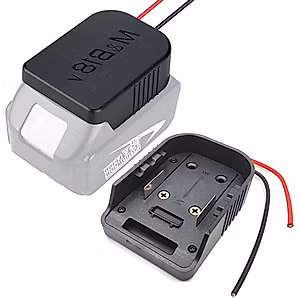 QINIZX Power Wheels Adaptor for Bosch/Makita 18V 14.4V Battery Power Mount Connector Adapter Dock Holder with 12 awg Wires DIY Power Tools RC Toys Robotics