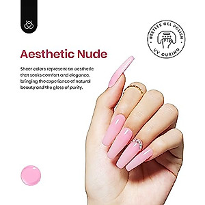 Beetles Jelly Gel Nail Polish Set 6 Colors Aesthetic Nude Shimmer Giltter Nails Withe Pink Gel Polish Kit Translucent Soak off Uv Nail Gel Diy Manicure 2023 New Nail Trend