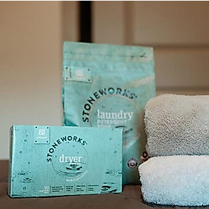 Grab Green Stoneworks Laundry Detergent Pods, Powered by Naturally-Derived Plant & Mineral-Based Powder Pods, Fragrance Free Rain, 50 Count (Pack of 1) Loads-EPA Safer Choice Certified