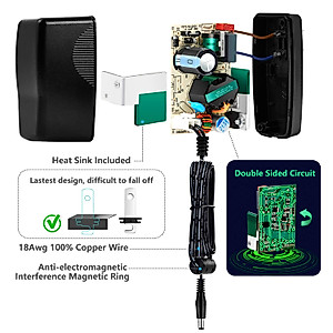 Chanzon 12V 2.5A 30W Power Supply AC DC Switching Adapter, 12 Volt 2.5 Amp AC/DC Wall Wart Converter Transformer, 100-240v 50 60HZ Input with 12vdc 2500ma Output