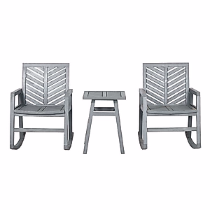 VBSQ Outdoor Chevron Rocking Chair - Grey Wash Slirr Chair Rocking Chair Rocker Chair Rocker Camp Chair Rocker Recliner Rocking Camp Chair Rocking Chairs Outdoor Rocking Chair Swinging Camping c