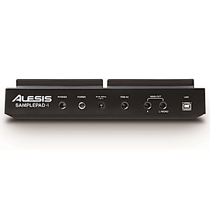 Alesis Sample Pad 4 | Compact Percussion and Sample Triggering Instrument with 4 Velocity Sensitive Pads, 25 Drum Sounds and SD/SDHC Card Slot,Black