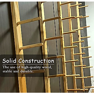 MTSON Yoga Mat Holder Home Wooden Yoga Mat Holder Gym Decor, for Foam Rollers Yoga Mat/Sports Sweat Towel, Yoga Studio or Commercial Gym Large Storage Yoga Mat Accessories