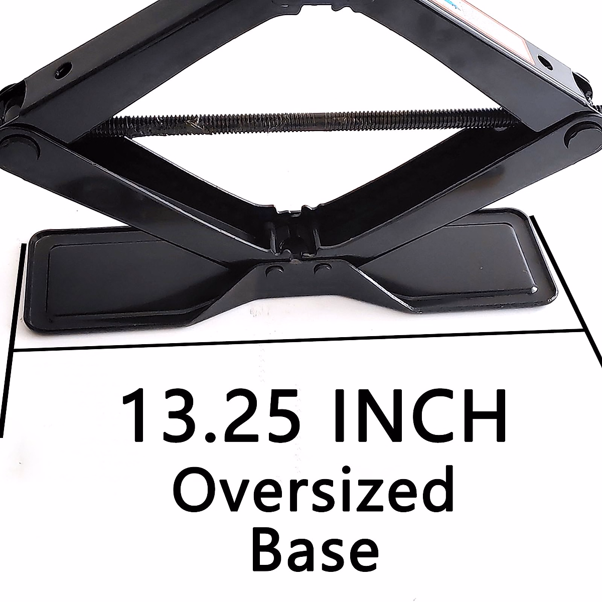 Scissor Jack with Wider Base - 3 Ton (6614 lbs) Steel Car Jack Kit with Ratchet Handle, Portable Tire Lift Jack for Auto SUV, RV, MPV