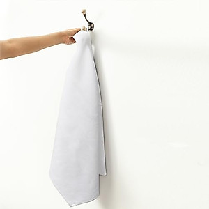 DG Collections Terry Dish Towels, 100% Cotton Kitchen Towels, Set of 6 (18x28 inch) Hand Towels - 400 GSM, Absorbent Terry Cloth Dish Towels for Kitchen, Soft Tea Towels - White Color