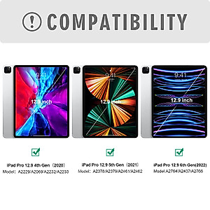 BLUTLOTUS Keyboard Case for iPad Air 13 2024, ipad Pro 12.9 inch 2022/2021/2020 (6th/5th/4th Gen),Smart Folio Tablet Cover with Pencil Holder, 7 Color Backlit Detachable Wireless Keyboard-Teal