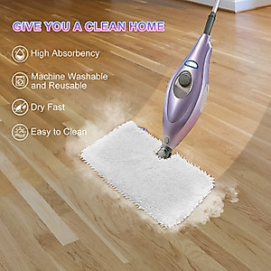 Steam Mop Replacement Pads for Shark Steam Mops S3500 Series S3501 S3601 S3550 S3901 SE450 S3801CO S3601D S2901 S2902 Steam Pocket Mop Pads Floor Cleaning Microfiber Reusable for Shark Mop Pads,6 Pack