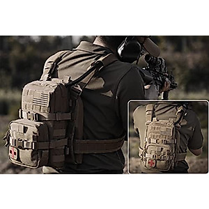 CLTAC Tactical Small MOLLE Hydration Pack Outdoor Water Bladder Carrier Pack for Vest Backpack