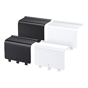 4 Pack Battery Cover Door Compatible with Xbox One, Xbox One S Controller, Avorast Replacement Battery Back Shell Covers Compatible with Xbox Wireless Controllers (Black&White)