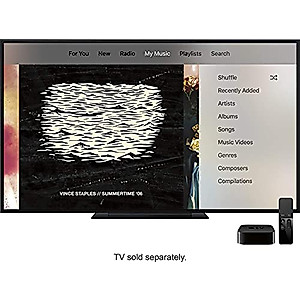 Apple TV 32GB 1080p HD Streaming Media Player with Dolby Digital and Voice Search by Asking The Siri Remote (4th Generation), Black (Renewed)