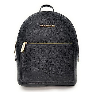 Michael Kors 35T1G4AB2L Black With Gold Hardware Adina Medium Pebbled Leather Backpack