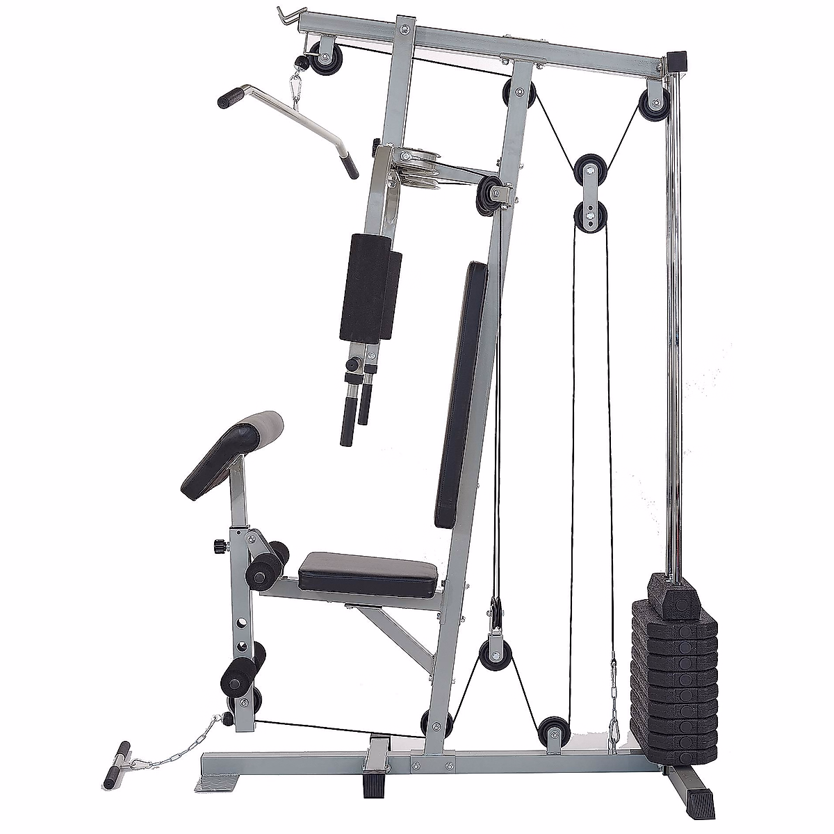 BalanceFrom RS 80 Home Gym System Workout Station with 330LB of Resistance, 125LB Weight Stack