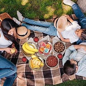 50 Pcs Camping Mess Kit, Polished Stainless Steel Dishes Set, Portable Dinnerware Utensils Tableware with Cups, Plates, Bowls, Mesh Bag for Backpacking Hiking Camping Travel Picnic, 8 Person Set