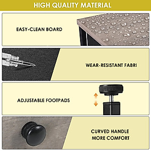 Arlopu 12-Drawer Dresser, 35.2’‘ Widened 6-Layer Fabric Storage Tower w/Textured Print Fabric Bins, Tall Chest Organizer Unit for Living Room, Hallway, Nursery, Closets, Adjustable Feetpad