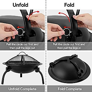 Amagabeli Fireplace Log Tongs 26” Bundle Folding Fire Pit 22in