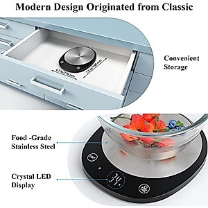 Homebuds 22lb/10kg Digital Kitchen Food Scale, Weighing Professional Since 2001, Grams and Ounces by Precision 1g/0.1oz, Weight Loss, Baking and Cooking, LED Display, 3*AAA Batteries Included, Black