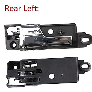 VYANYI Interior Door Handle (4PCS) Compatible with 2006-2012 Ford Fusion 2007-2012 Lincoln MKZ 2006 Lincoln Zephyr 2006-2011 Mercury Milan, for Front Rear Left Right Door