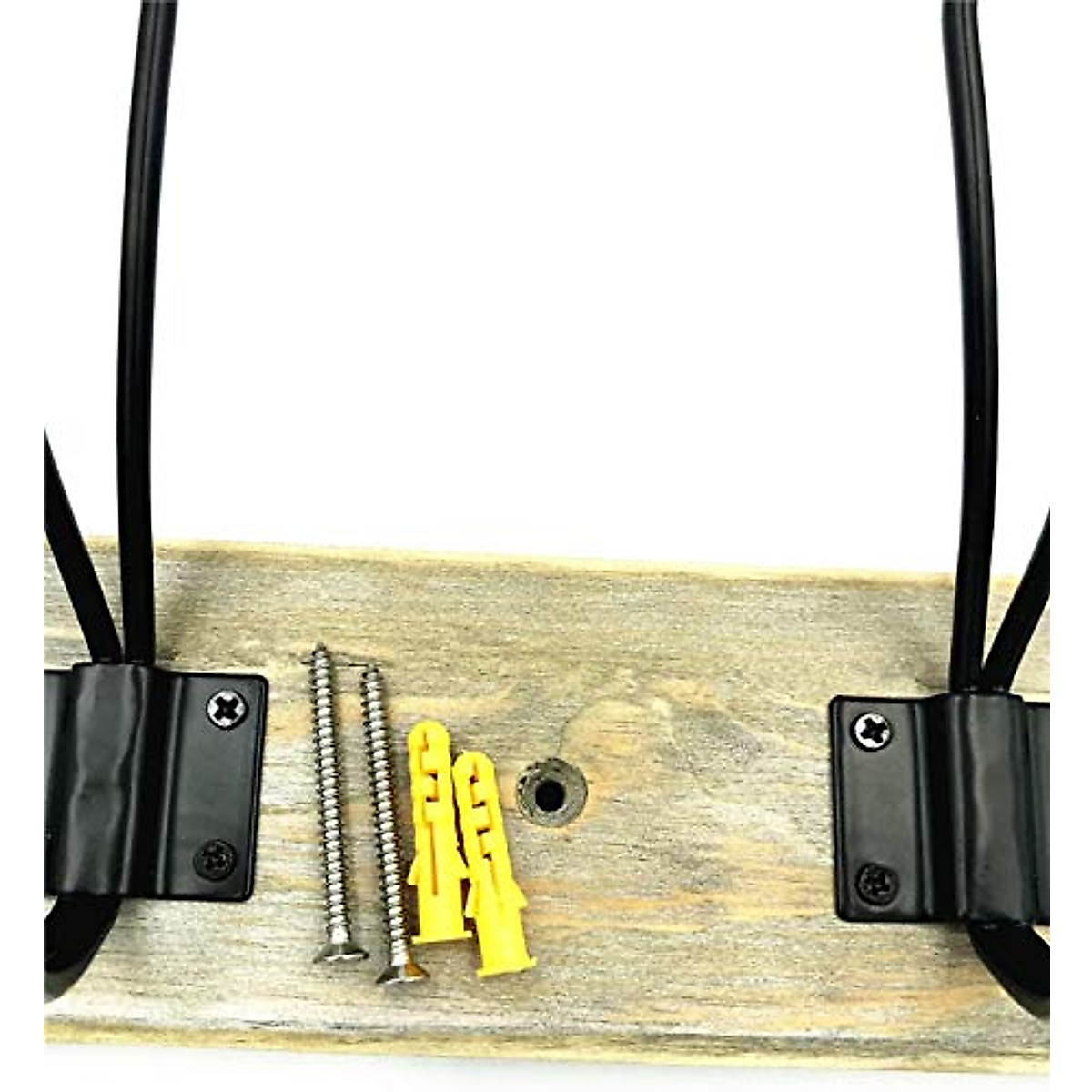 Sageme Wall Mounted Coat Rack, Wooden Entryway Vintage Rustic Coat Rack Hat Hanger Rack 3-Hook Rail for The Entryway, Bathroom, Bedroom, Kitchen, Mudroom Solid Wood (3 Hooks, Black)