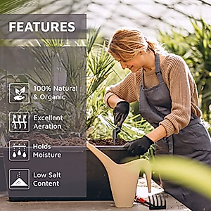 UBICON Easy to Use Compressed Coco Coir Organic Top Soil for Indoor and Outdoor; Each Brick Gets 7 Quarts, Excellent Aeration, Reduces Weed Growth, and Retains Water (1, Brick),Brown