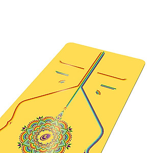 Liforme Printed Travel Yoga mat – Free Yoga Bag, Patented Alignment System, Warrior-like Grip, Non-slip, Eco-friendly and Biodegradable, Ultra-lightweight, Sweat resistant, Long, Wide and Thick