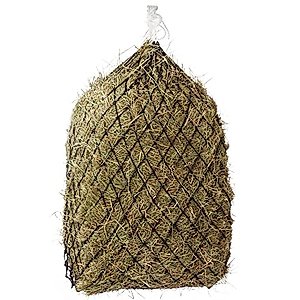 SmithBuilt Slow Feed Hay Net, Black - 40" Long Feeder Bag for Horses with 1-3/4" Mesh Holes