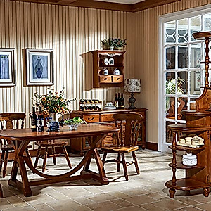 Wine Rack Freestanding Storage 8 Bottle Capacity, 2 Tiers Modular Small Wine Racks Countertop, Farmhouse Wood Wine Holder Stands for Pantry Table Top Organizer (Natural, 8 Bottles)