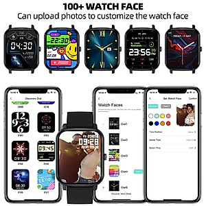 MVEFOIT Two Watches - 1.7'' Phone Smart Watch Answer/Make Calls, Fitness Watch with AI Control Call/Text, Android Smart Watch for iPhone Compatible, Full Touch Smartwatch for Women Men