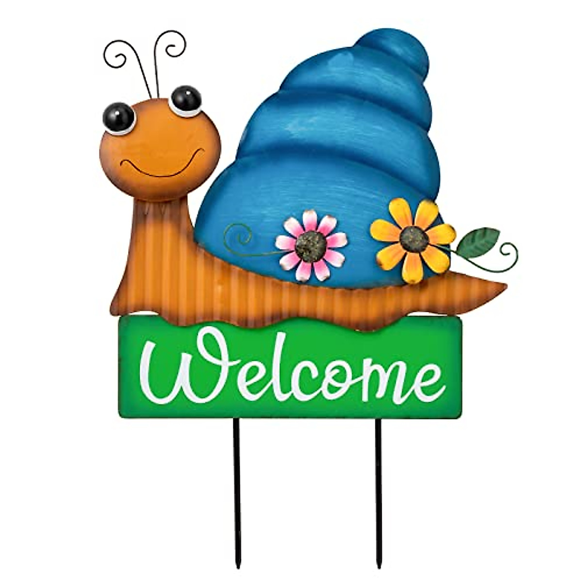 Charming DEWBIN 16" Snail Garden Decor for Spring