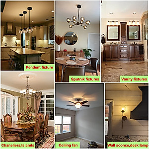 Arberlic G16.5 Light Bulb LED,4W E26 LED Bulb dimmable Equivalent E26 40 watt Light Bulb,Warm White 2700K,400lm,CRI85+,AC120V,Edison Style,Clear Glass,Flicker Free,Pack of 6