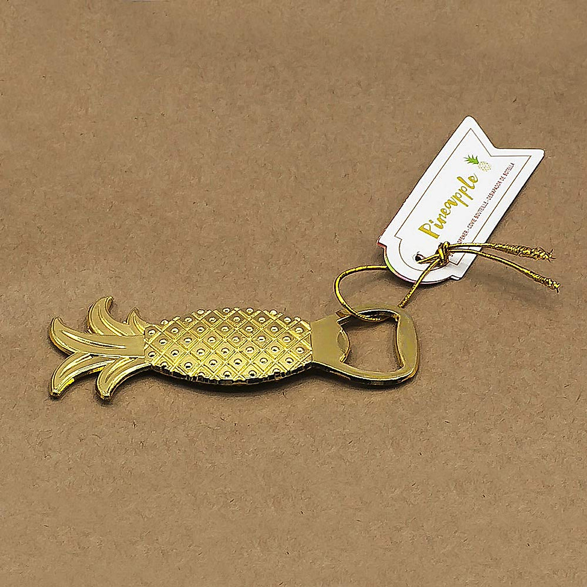 Gold Pineapple Bottle Opener for Wedding Party Favor Set of 20