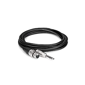 Hosa HXS-003 REAN XLR3F to 1/4" TRS Pro Balanced Interconnect Cable, 3 Feet