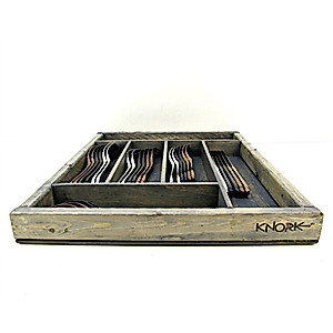 Knork Storage Tray/Flatware Organizer, large, Weathered Gray