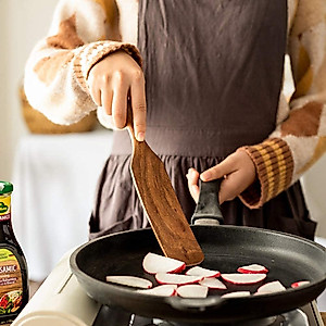 Jinxiao Wood Spurtles Kitchen Tools Set with Holders,5 Pcs Natural Teak Wooden Utensils for Non Stick Cookware and Instant Pot For Steak,Salad,butter.