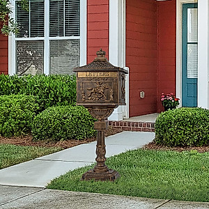 Polar Aurora Mailbox Cast Aluminum Bronze Mail Box Postal Box Security Heavy Duty New