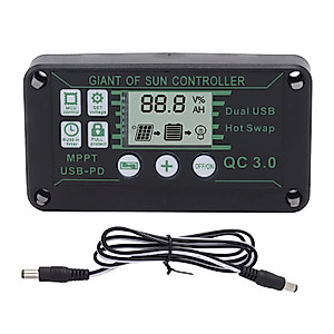 MPPT Tracking Charge Controller, Intelligent Protection Solar Charge Controller for Camping MPPT Solar Charge Controller Solar Panel Charge Controller