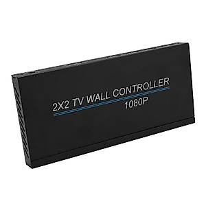 HDMl Video Wall Controller 1920x1080P 60Hz, Video Wall Processor with Remote Control, 2x2 1x2 2x1 1x3 3x1 1x4 4x1 TV Wall Controller for 4 TV Splicing Display (US Plug)