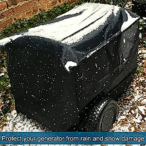 WOMACO Generator Covers Waterproof Dustproof Heavy Duty Universal Durable Portable Outdoor Generator Cover Protector for 2200-5000 Watt Generators (38”L x 28”W x 30”H, Black)