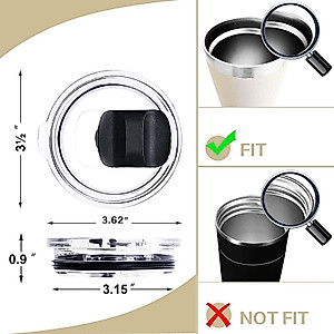 4 Pack 20oz Magnetic Tumbler Lid,Replacement Lids Fits YETI Rambler or Old Style RTIC Coffee Tumbler,10/24 oz Mug and 10oz Lowball,Replacement Magnetic Cover,BPA Free