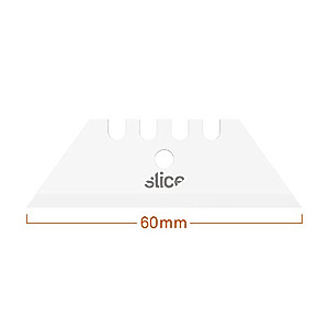 Slice 10525 Ceramic Utility Blades (Pointed Tip), True Safety Blades, Finger Friendly, Safe to Touch, 11x Longer Lasting Than Metal, Double-Sided Blades Extend Blade Life, Never Rusts (2 Blades)