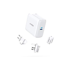 USB C, Anker 65W PIQ 3.0 Type-C Charger, PowerPort III 65W, with US/UK/EU Plugs for Travel, for MacBook, iPad Pro, iPhone, Samsung Galaxy, and More