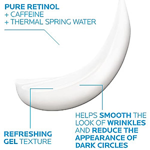 La Roche-Posay Redermic R Eyes Retinol Eye Cream, Anti-Aging Eye Cream to Reduce Wrinkles and Dark Circles With Pure Retinol and Caffeine, 0.5 Fl Oz (Pack of 1)